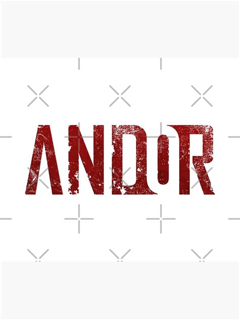 Andor Worn Text Raised Logo Andor Portrait Andor Worn Text Logo