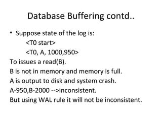 Buffer Management Database Buffering PPT
