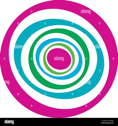 Concentric Circles Abstract Visual Design Element Stock Vector Illustration Clip Art Graphics