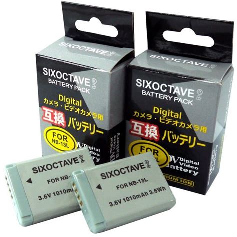Yahooオークション Canon キヤノン Nb 13l 互換バッテリー2個 Power