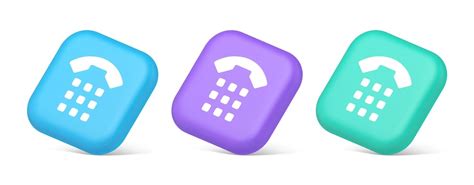 Premium Vector Phone Call Button Application Handset Mobile Contact Communication 3d Realistic
