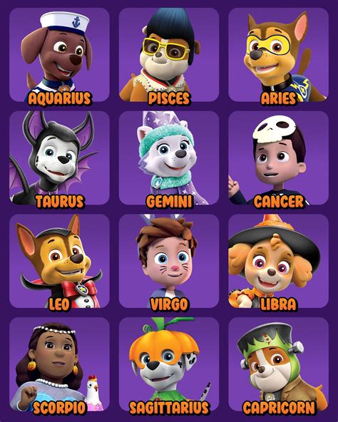 Paw Patrol Characters And Their Names At Thomas Mould Blog