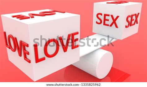 Cubes Love Sex Concept On Swing3d Stock Illustration 1335825962 Shutterstock