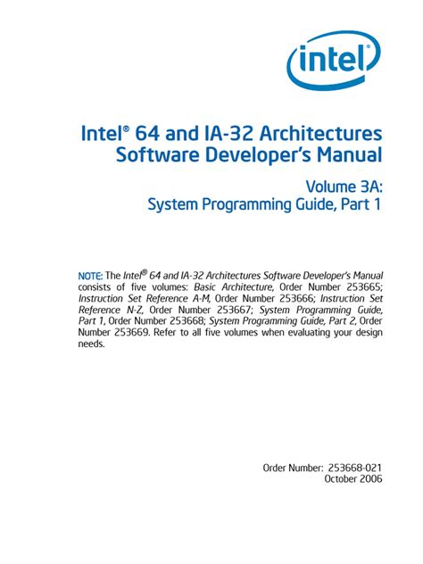 intel 64 and ia 32 architectures software developer s manual pdf