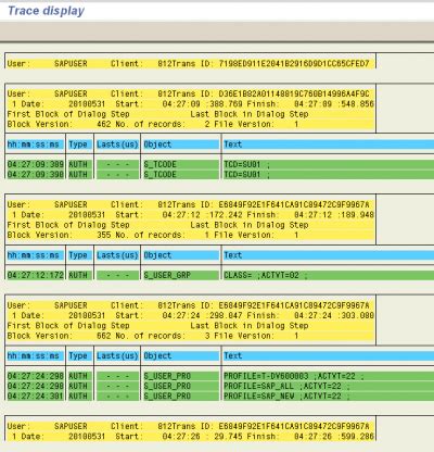 Security Trace Sap Security Pages