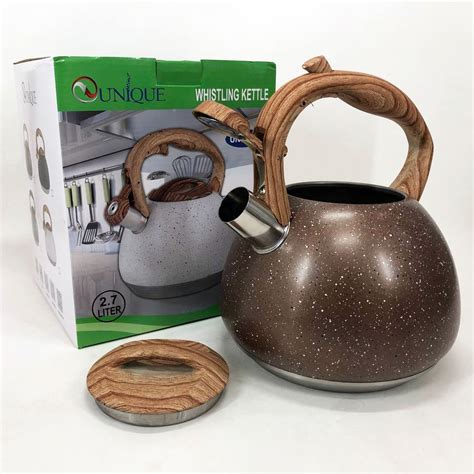 Чайник Unique со свистком Un 5306 2 7л мрамор качественный чайник для газовой плиты Цвет