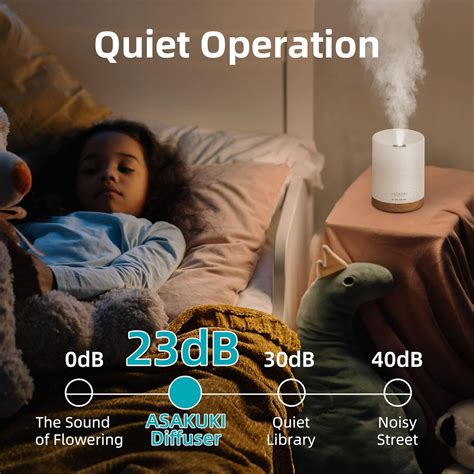 Asakuki 100ml Essential Oil Diffuser 5 In 1 Ultrasonic Aromatherapy