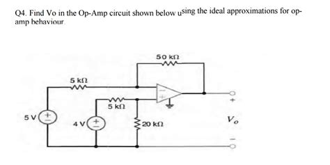 Solved Find Vo In The Op Circuit Shown Below Using Ideal Chegg Com