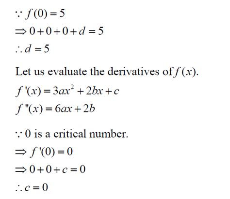 answered for the cubic polynomial function… bartleby