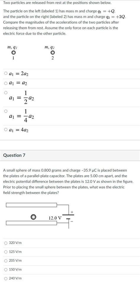 Solved Two Particles Are Released From Rest At The Positions Chegg