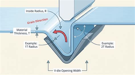 Sheet Metal Minimum Bend Radius Chart Material Guide