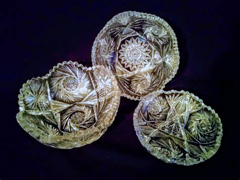 Abp Super Glass Era Exquisite Cut Crystal Bowl Etsy