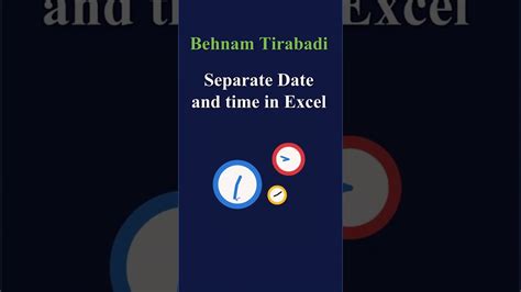How To Separate Date And Time In Excel Excel Tips And Tricks Shorts Youtube