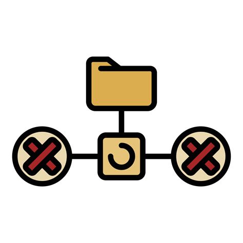 Folder Network Firewall Icon Color Outline Vector 15145374 Vector Art