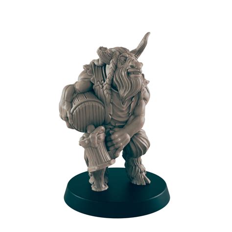 Minotaur Mini Bartender Male Monster Townsfolk Npc Figure Dnd Wargaming