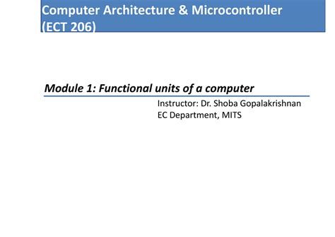 module 11 algo mul div module 1 functional units of a computer