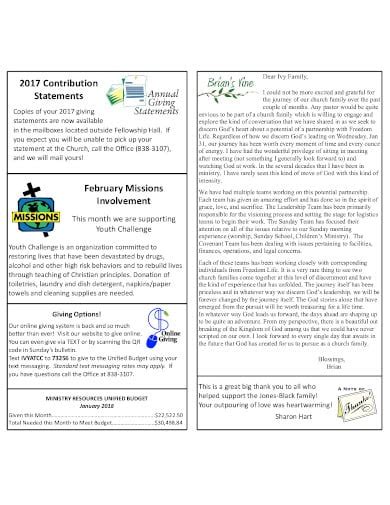10 Church Contribution Statement Templates In Pdf 10 Church Contribution Statement Templates In Pdf