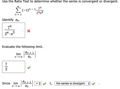 solved use the ratio test to determine whether the series is