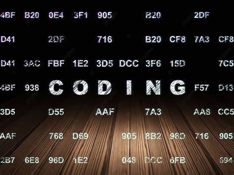 Programming Concept Coding In Grunge Dark Room Center Hatch Text Photo