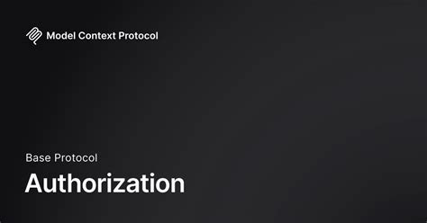 Authorization Model Context Protocol