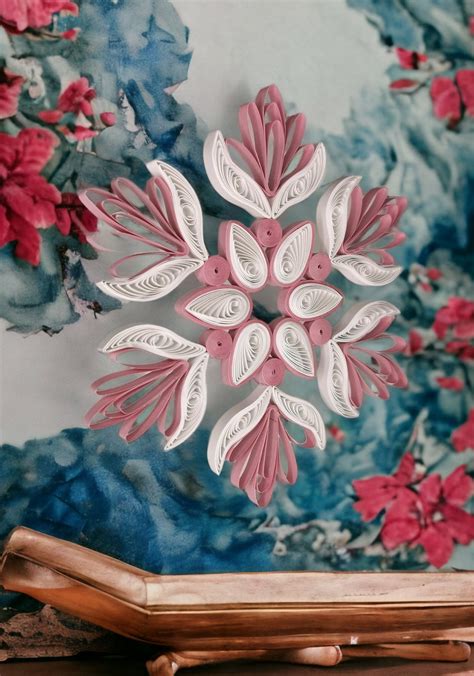 Quilled Snowflake Paper Snowflake Quilled Ornament Etsy