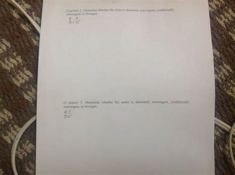 Solved Determine Whether The Series Absolutely Convergent