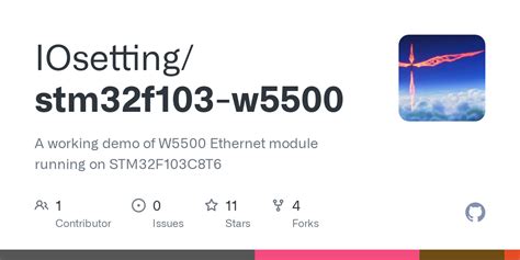 GitHub IOsetting Stm F W A Working Demo Of W Ethernet Module Running On STM F C T