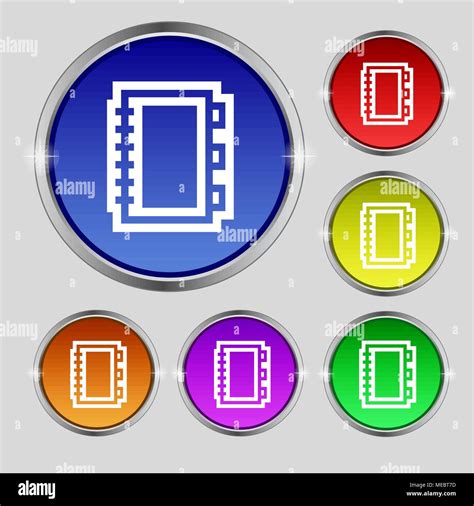 Book Icon Sign Round Symbol On Bright Colourful Buttons Vector Illustration Stock Vector Image