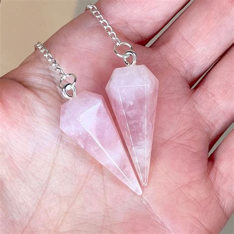 Rose Quartz Pendulum Long The Crystal Avenues