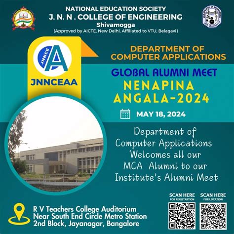 Jnnce Mca Official On Linkedin Jnncealumni Mca Alumni Alumnimeet2024 Bengaluru
