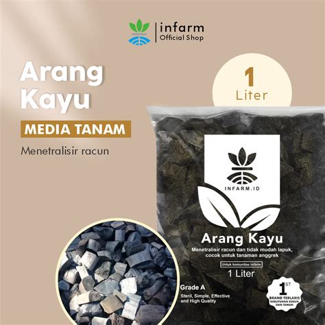 Jual INFARM Media Tanam Arang Kayu L Media Tanaman Anggrek Gantung Organik Steril Media Tanam