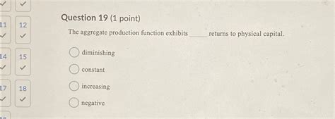 Solved Question 19 1 ﻿pointthe Aggregate Production