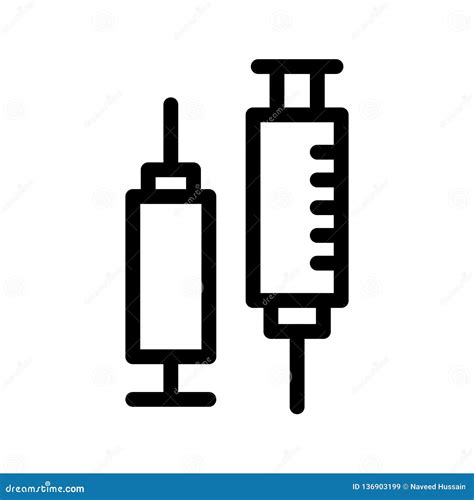 Injection Line Vector Icon Stock Vector Illustration Of Design