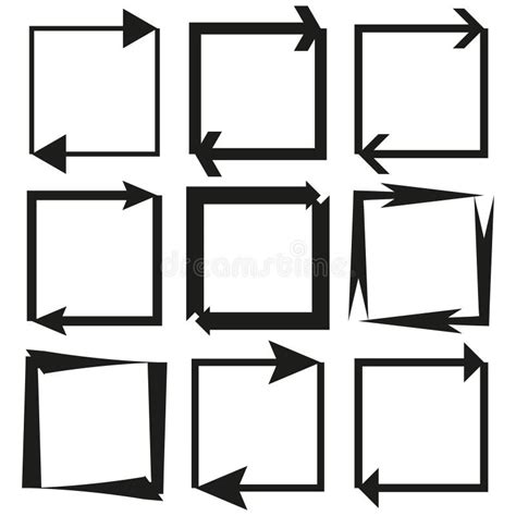Arrow Square Design Dynamic Vector Icons Bold Geometric Shapes