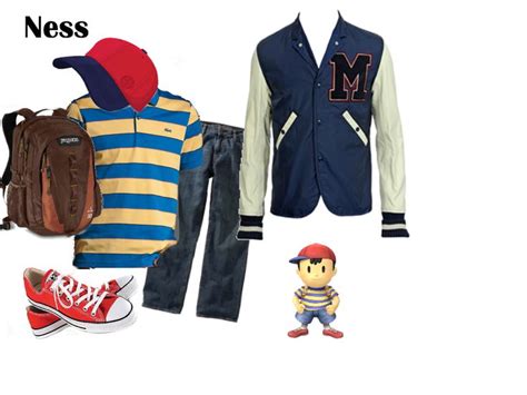 Ness From Earthbound Casual Cosplay M On The Letterman Jacket For