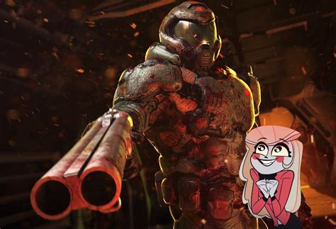 Charlie Admires The Doom Slayer By Dark Rider28 On Deviantart