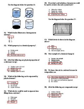 Elements Compounds Mixtures Mastery Test By Mercury Manufacturing
