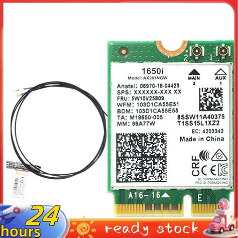 [hot Sale]1650i Ax201ngw Wifi Card 2xantenna 3000mbps Wifi6 2 4g 5g Dual Band Cnvio2 Bluetooth 5