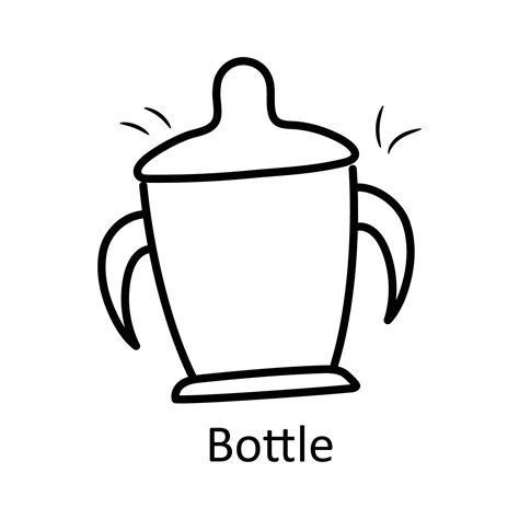 Bottle Vector Outline Icon Design Illustration Toys Symbol On White Background Eps 10 File