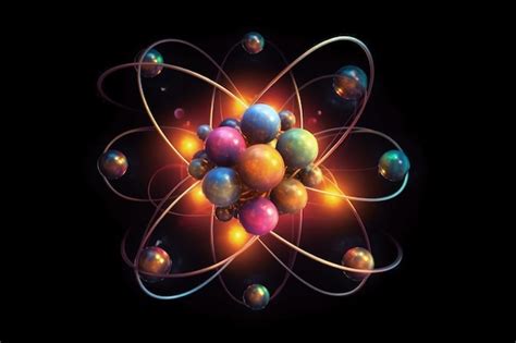 Premium Photo Atomic Nucleus Electrons Neutrons Protons Model Shows That An Atom Is Mostly
