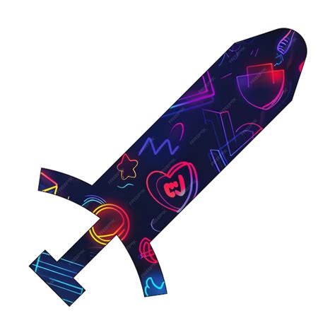 Image Icons Sword Shapes Dark Theme Premium Ai Generated Image