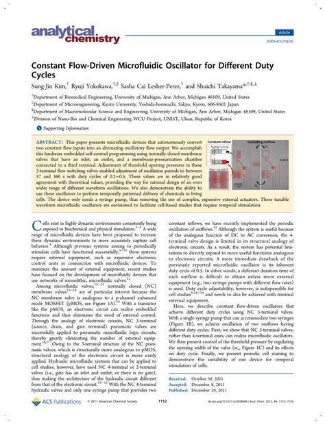 Pdf Constant Flow Driven Microfluidic Oscillator For Different Duty Cycles Dokumen Tips