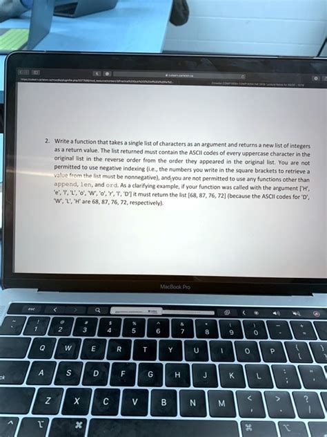 Solved Write A Function That Takes A Single List Of Characters As An Argument And Returns A New