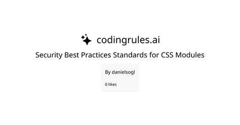 Security Best Practices Standards For Css Modules Coding Rules