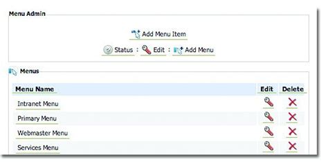 LEAP CMS Documentation Chapter C Menus