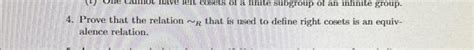 Solved Prove That The Relation ∼r That Is Used To Define