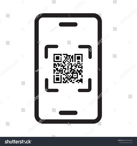 Scan Qr Code Flat Icon Phone Stock Vector Royalty Free Shutterstock