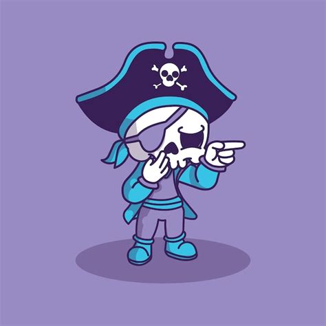 Premium Vector Skull Pirate Chibi Character