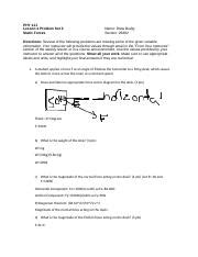 Lesson 4 Problem Set PHY 111 Lesson 4 Problem Set 2 Static Forces Name Drew Budig Section