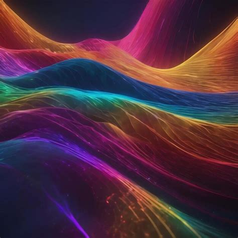 Premium Ai Image Futuristic Technology Wave Digital Cyberspace Abstract Wave With Moving